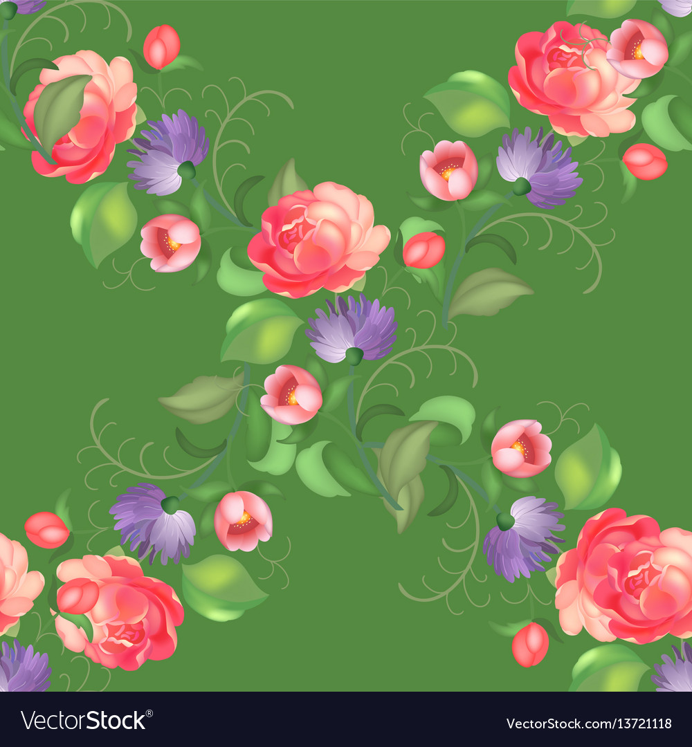 Seamless rose pattern Royalty Free Vector Image