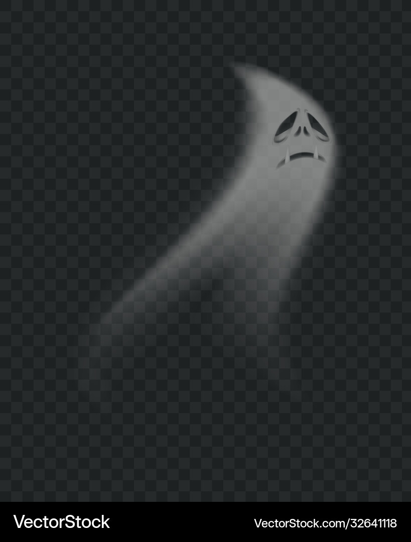 Spooky halloween ghost realistic scary monster Vector Image