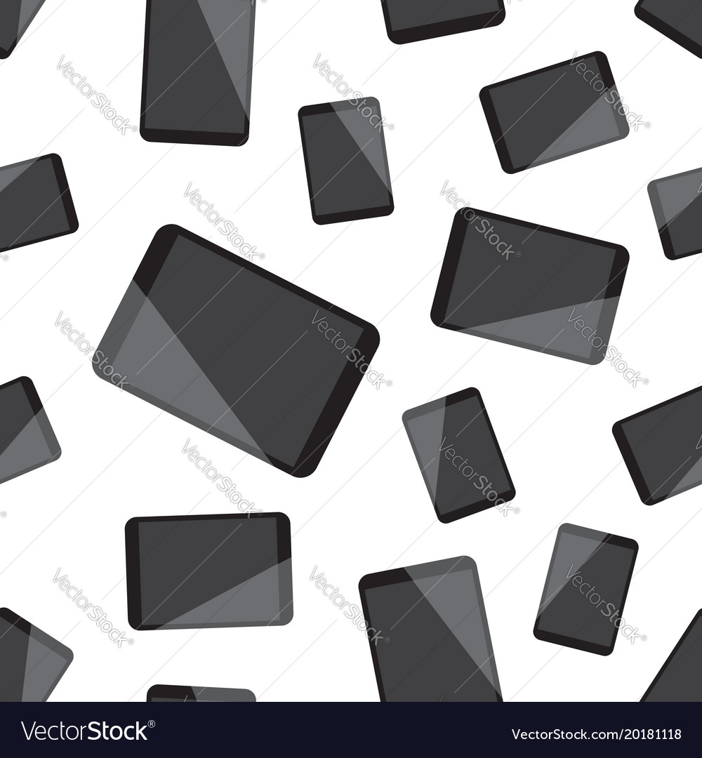 Tablet computer seamless pattern background Vector Image