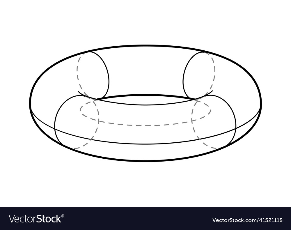 Torus stereometric shape composition Royalty Free Vector