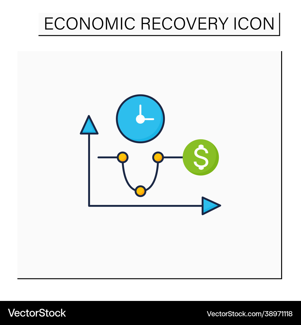 U shaped recovery color icon Royalty Free Vector Image