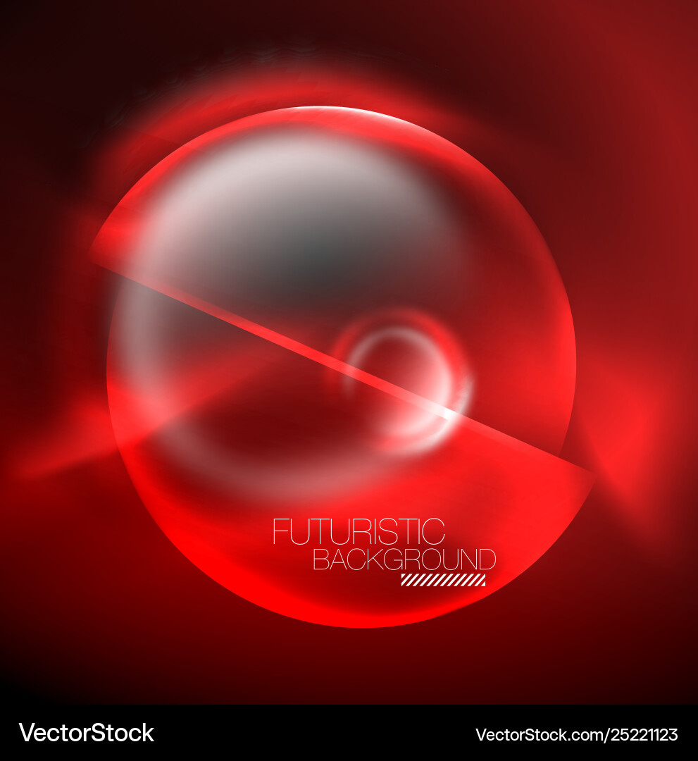 Blurred neon glowing round shapes abstract Vector Image