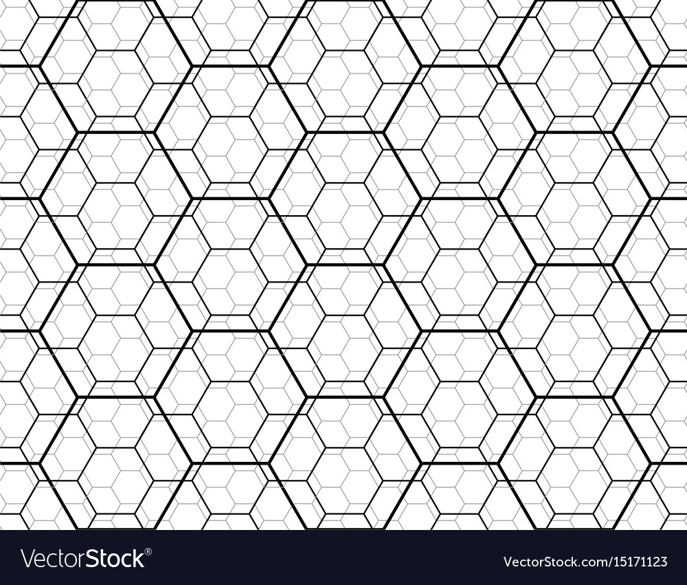 Geometry line hexagonal seamless pattern Vector Image