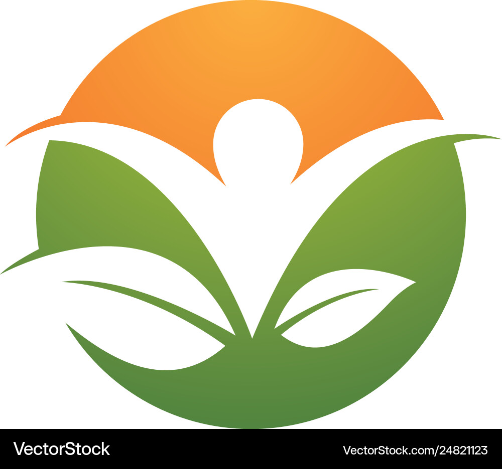 Human health symbol design Royalty Free Vector Image