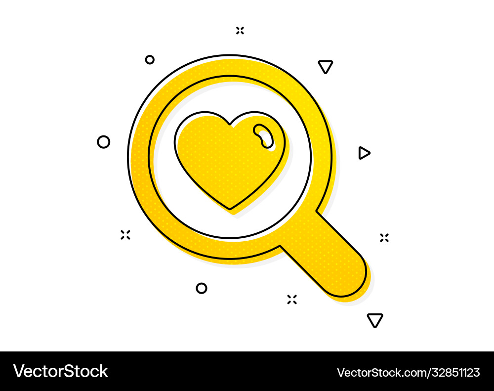 Love dating icon search relationships Royalty Free Vector