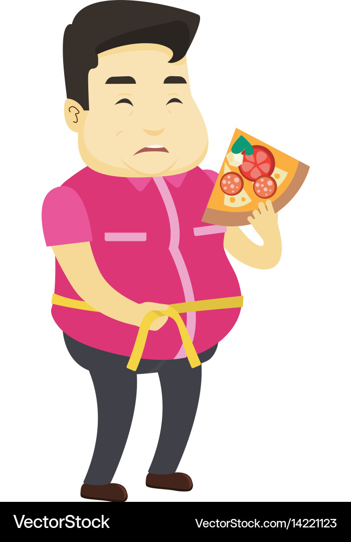 Man measuring waist Royalty Free Vector Image - VectorStock