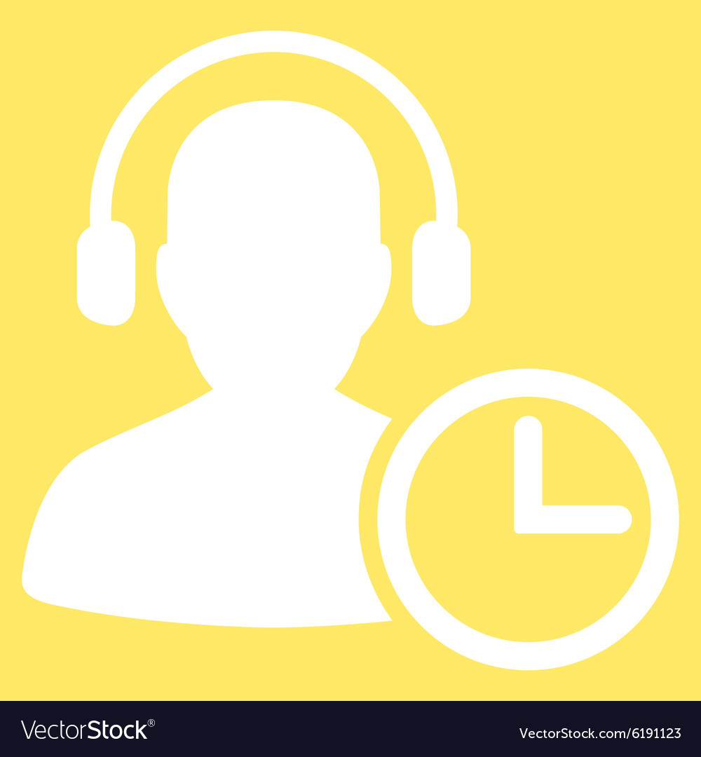 Operator time icon Royalty Free Vector Image - VectorStock