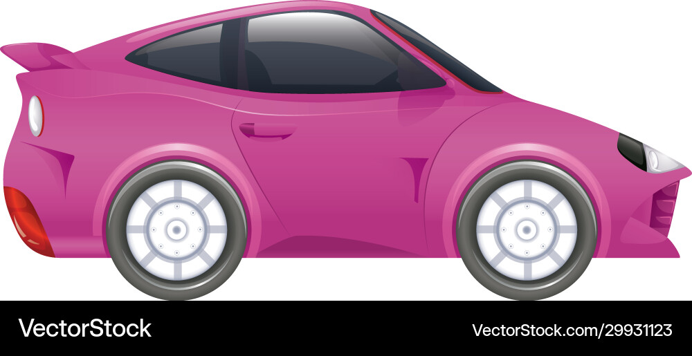 Pink racing car on isolated background Royalty Free Vector