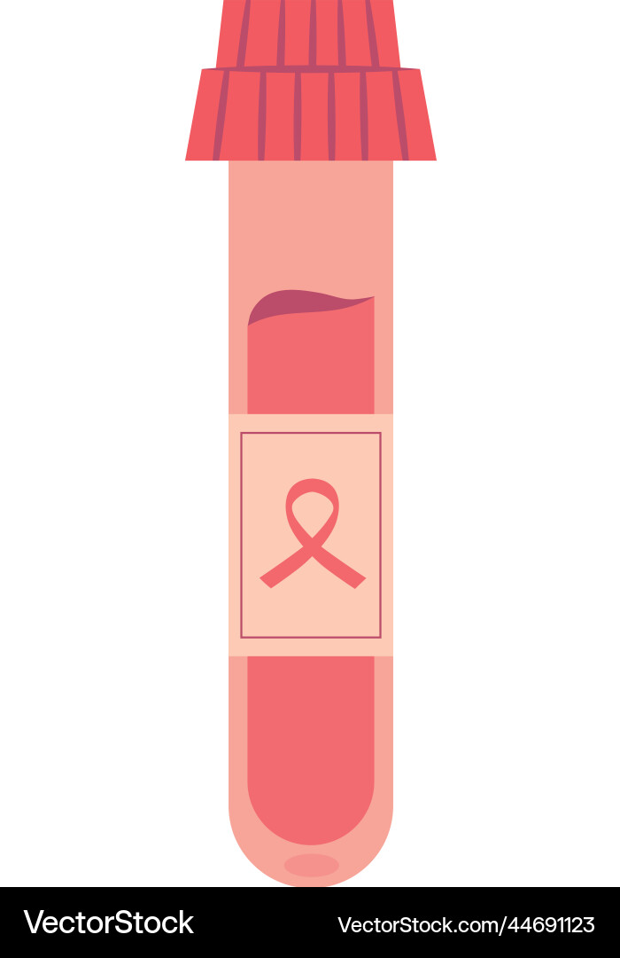 Test tube with blood aids Royalty Free Vector Image