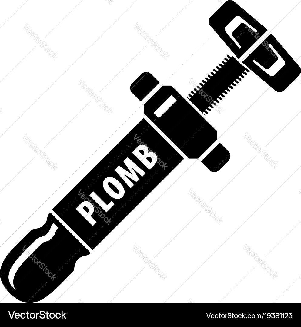 Tooth filling tool icon simple black style Vector Image