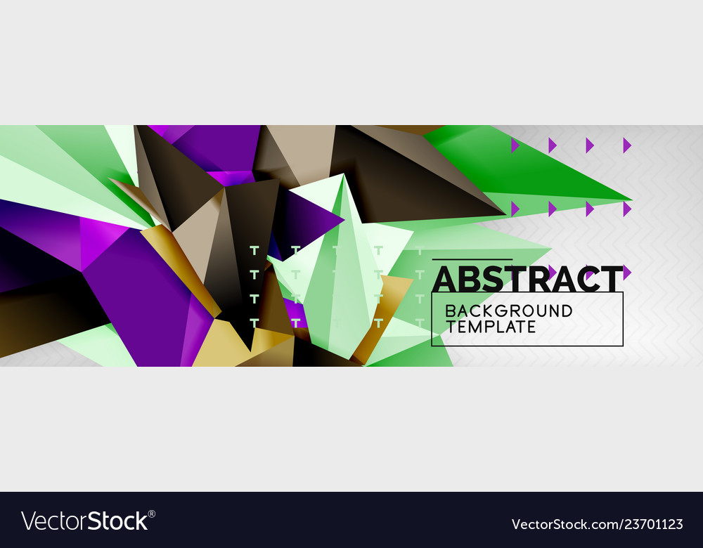 Triangles background techno template Royalty Free Vector