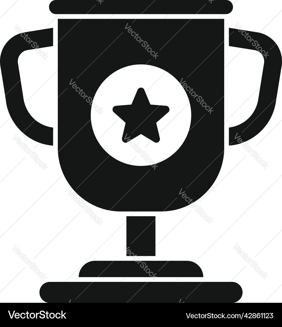 University award cup icon simple degree Royalty Free Vector