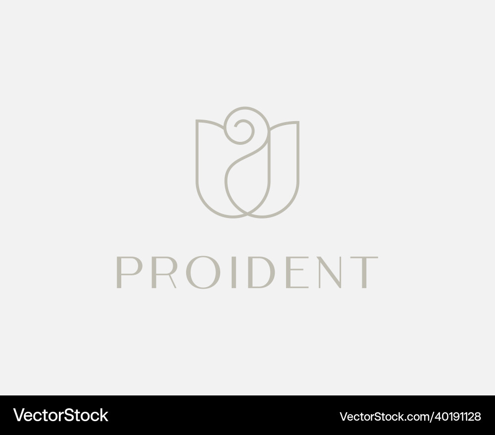 Abstract graceful flower logo icon design Vector Image