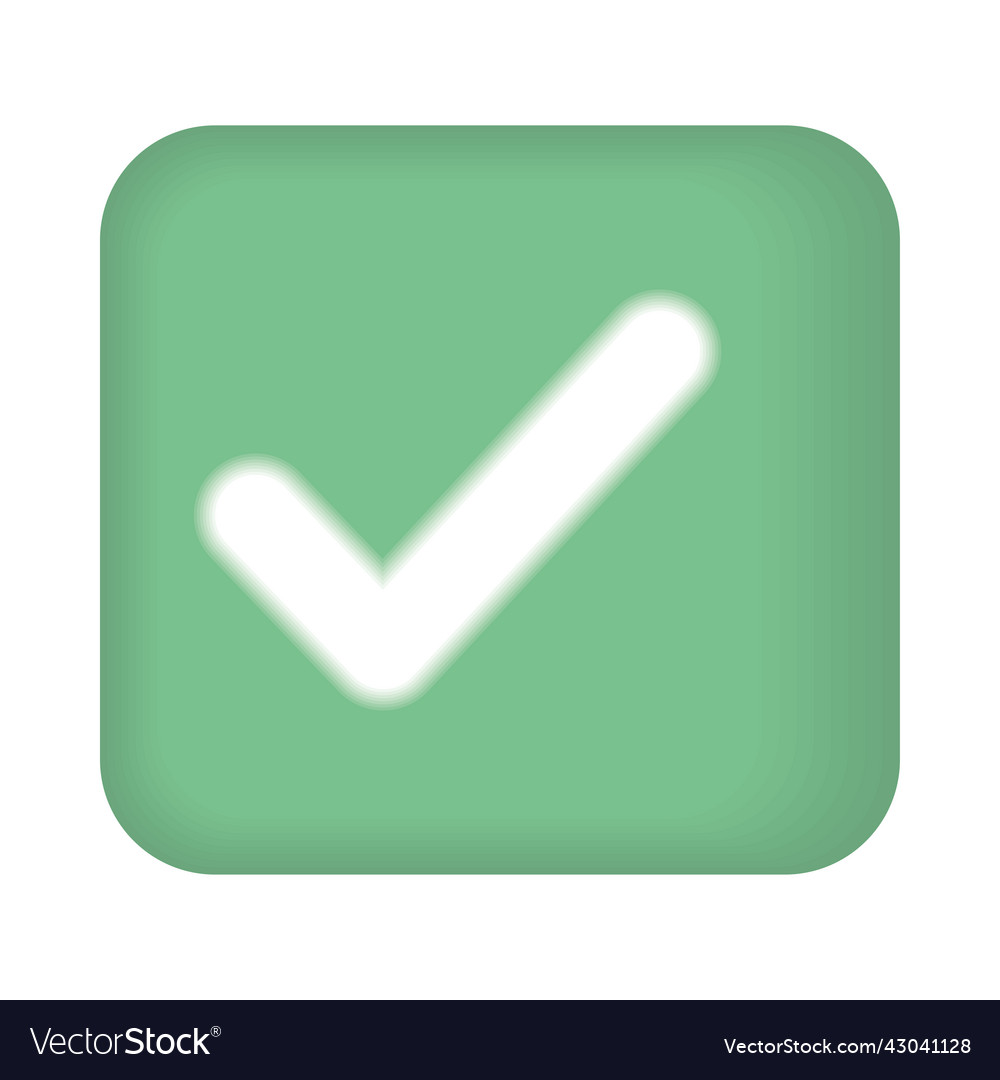 Check mark button Royalty Free Vector Image - VectorStock