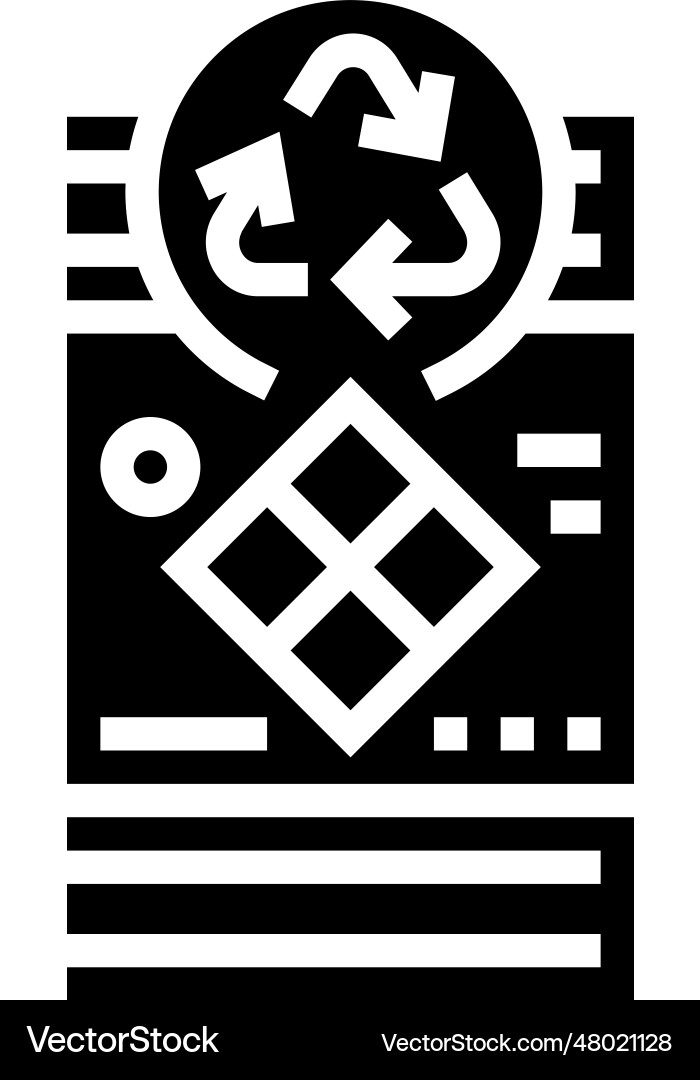 Chemical waste management glyph icon Royalty Free Vector