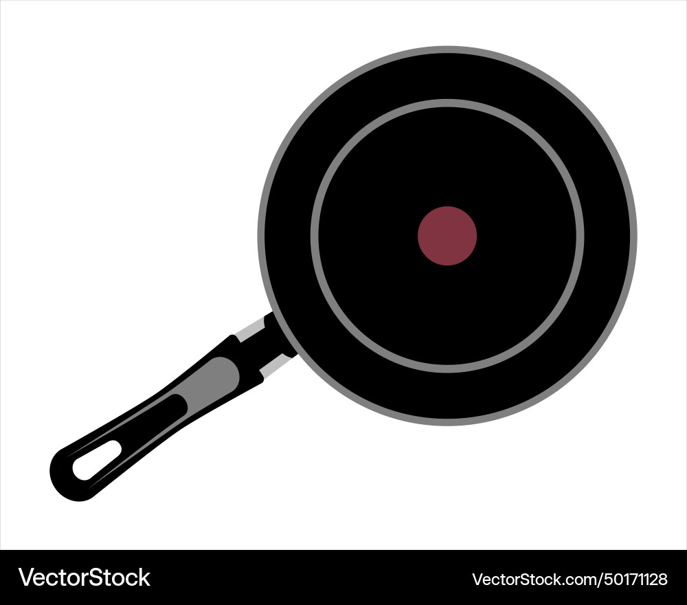Cooking pan sign in top view Royalty Free Vector Image