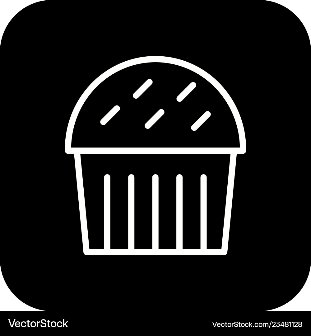 Cupcake icon Royalty Free Vector Image - VectorStock