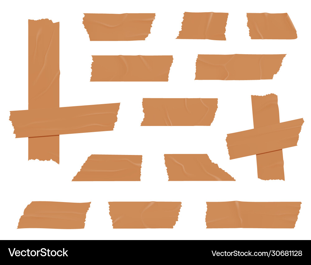 Duct tape adhesive wrinkled stripes Royalty Free Vector