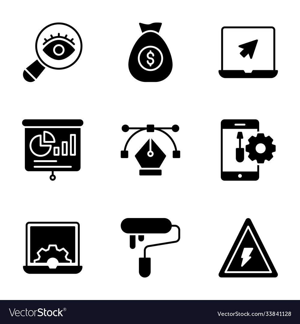Engineering elements icons Royalty Free Vector Image