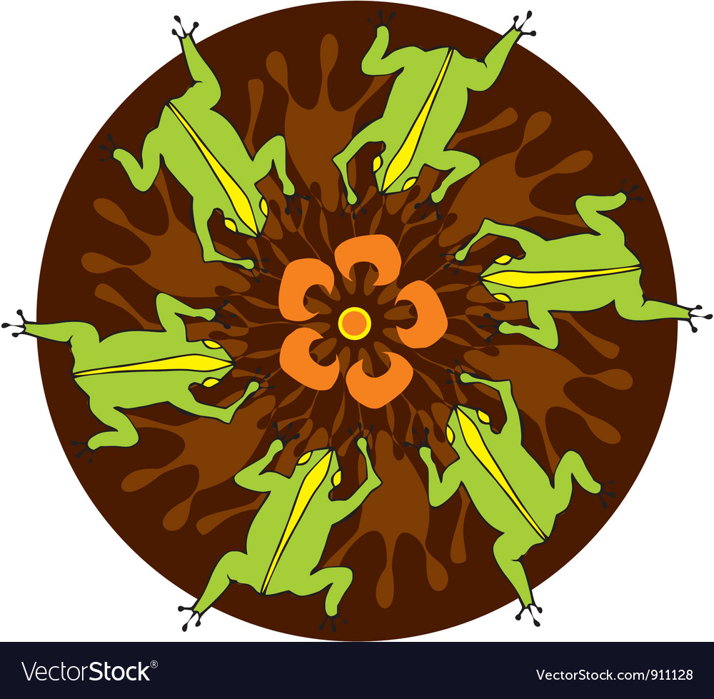 Frog circle Royalty Free Vector Image - VectorStock