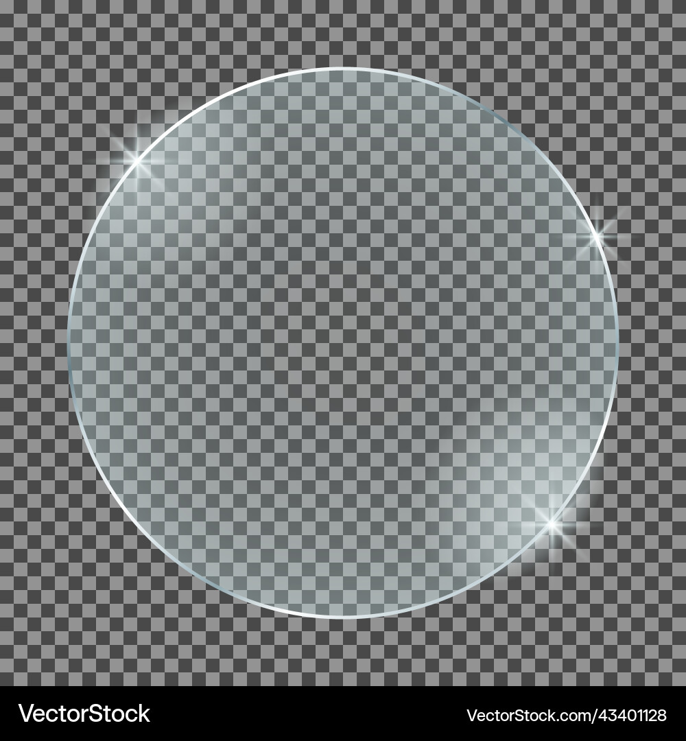 Glass plate isolated on a transparent background Vector Image