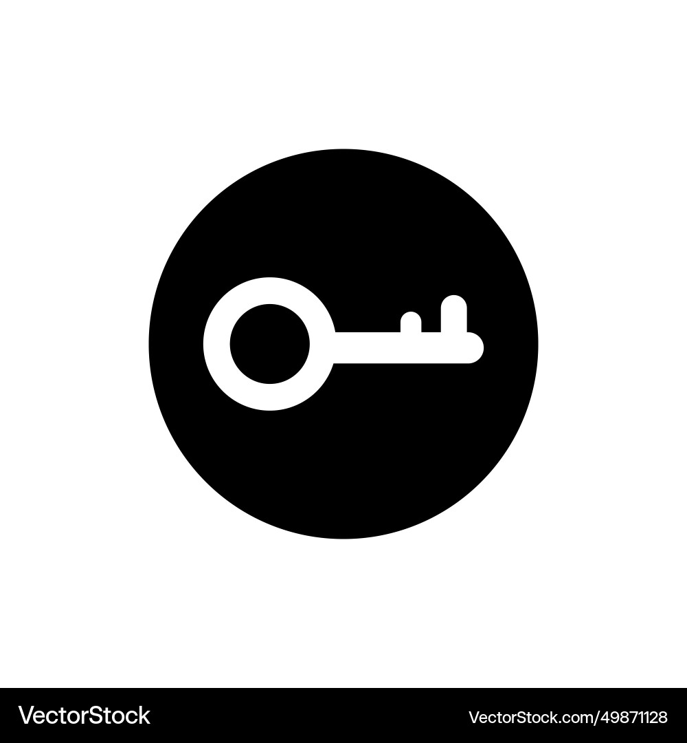 Graphic of key essential icon Royalty Free Vector Image