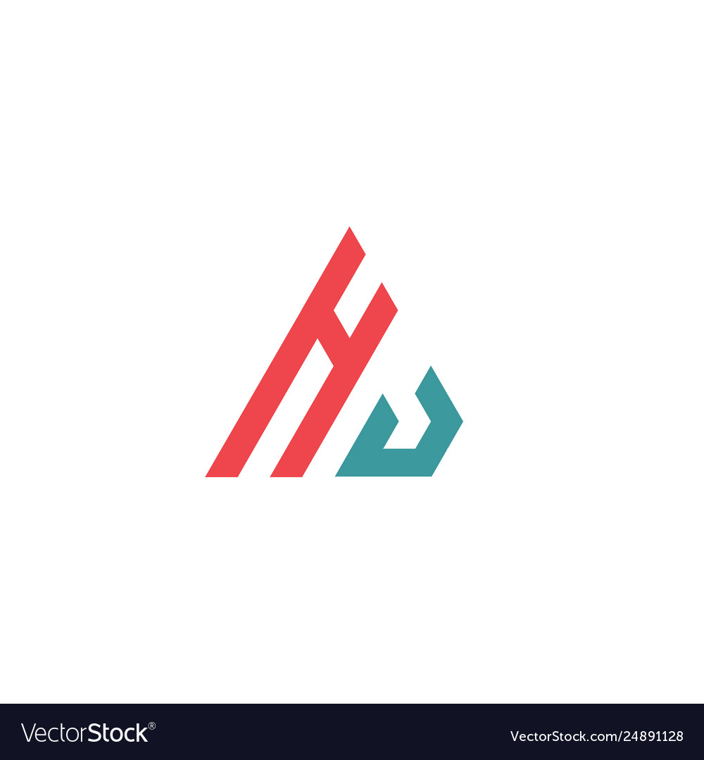 Initial letter triangle logo Royalty Free Vector Image