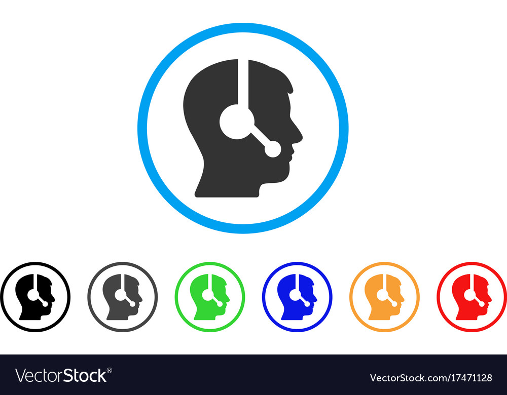 Operator rounded icon Royalty Free Vector Image