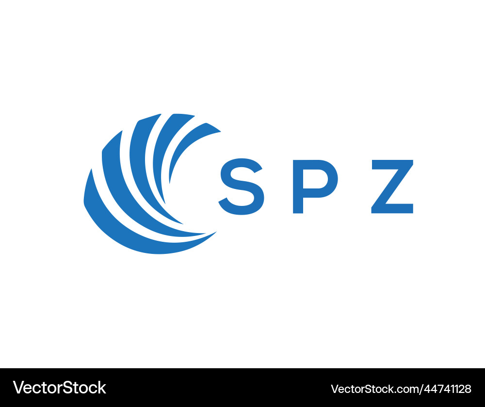 Spz letter logo design on white background Vector Image