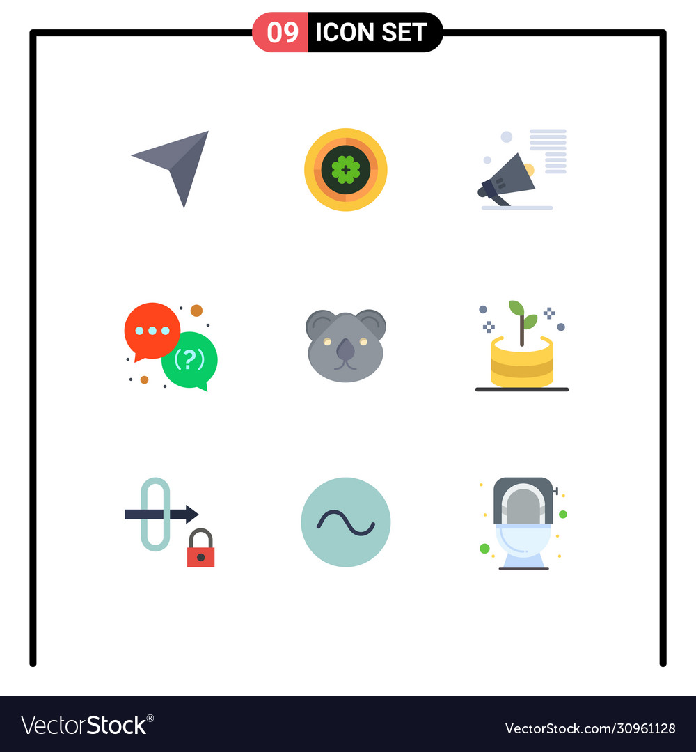 Stock icon pack 9 line signs and symbols Vector Image