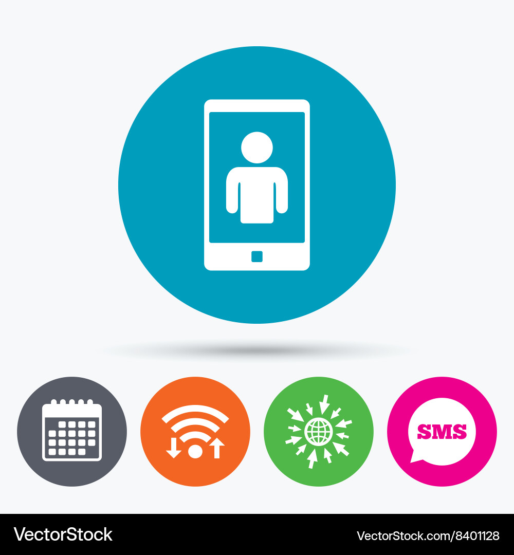 Video call sign icon smartphone symbol Royalty Free Vector