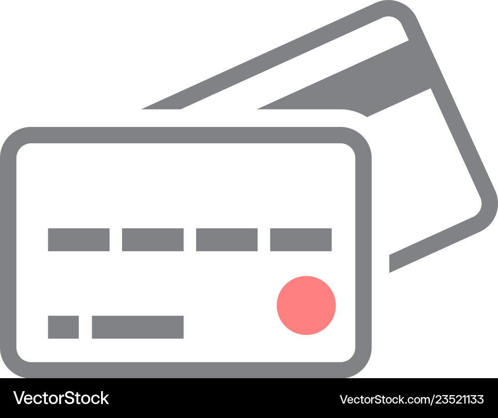 Business plastic card icon on white background Vector Image