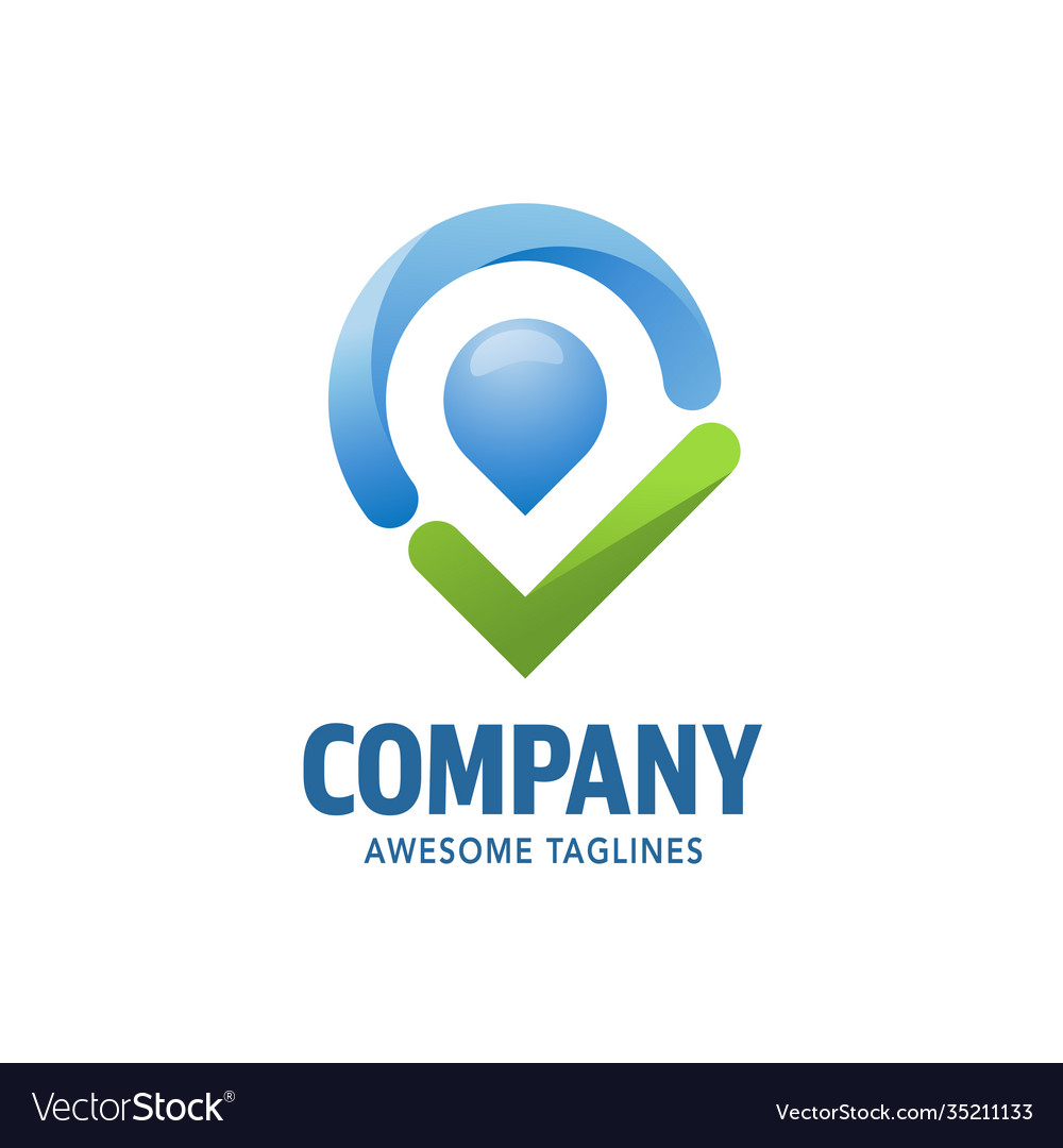 Check point logo concept Royalty Free Vector Image