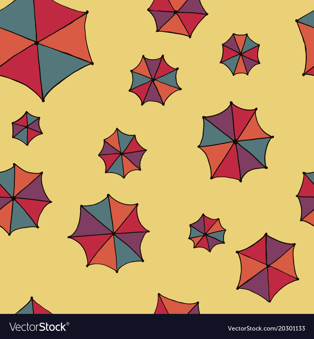 Colorful umbrellas seamless pattern Royalty Free Vector