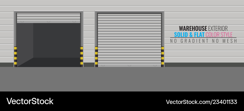 Delivery warehouse or storage building exterior Vector Image