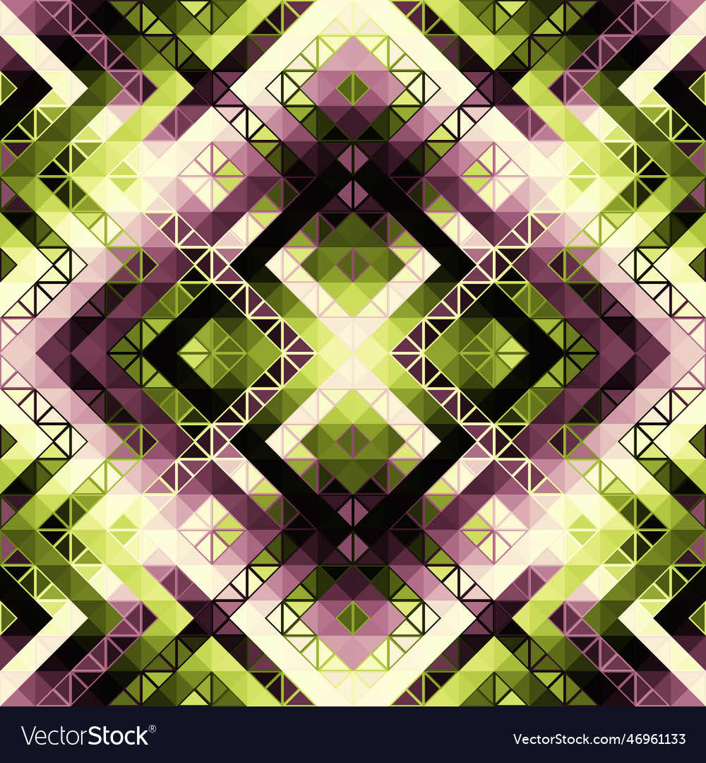 Geometric Abstract Triangles Pattern Seamless Vector Image