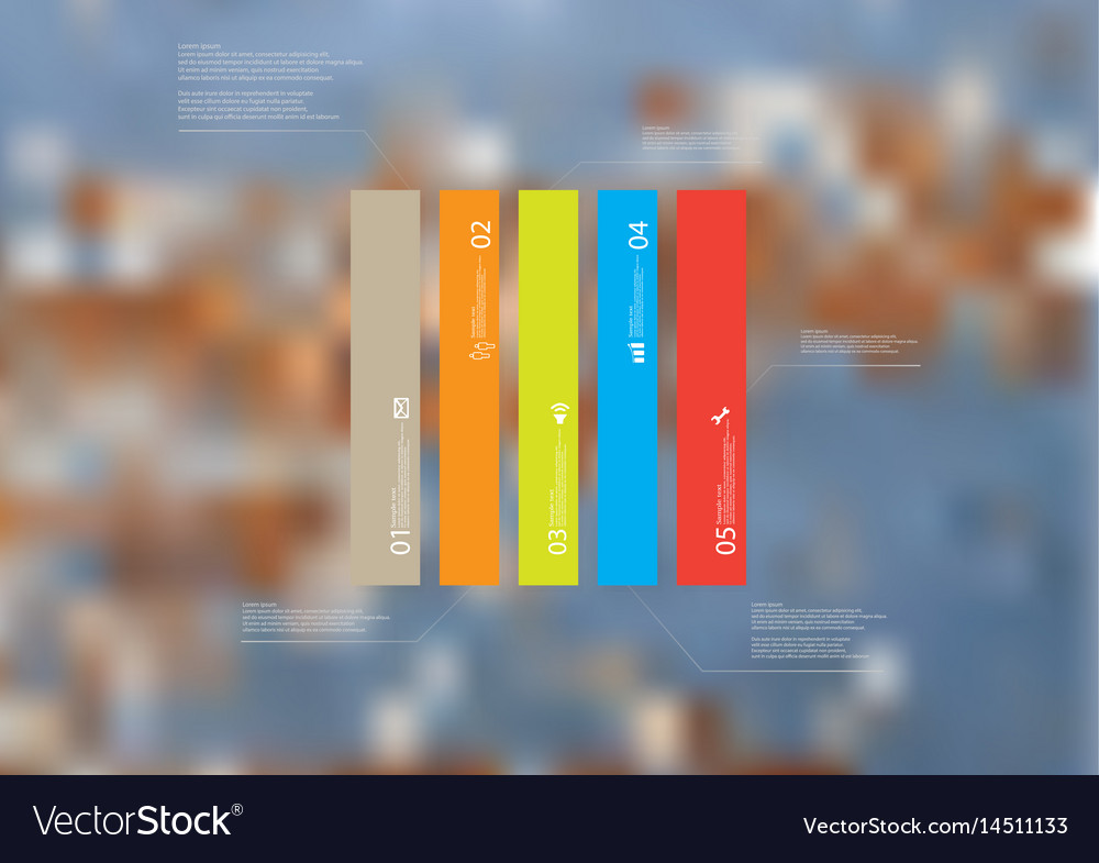 Infographic template with rectangle vertically Vector Image