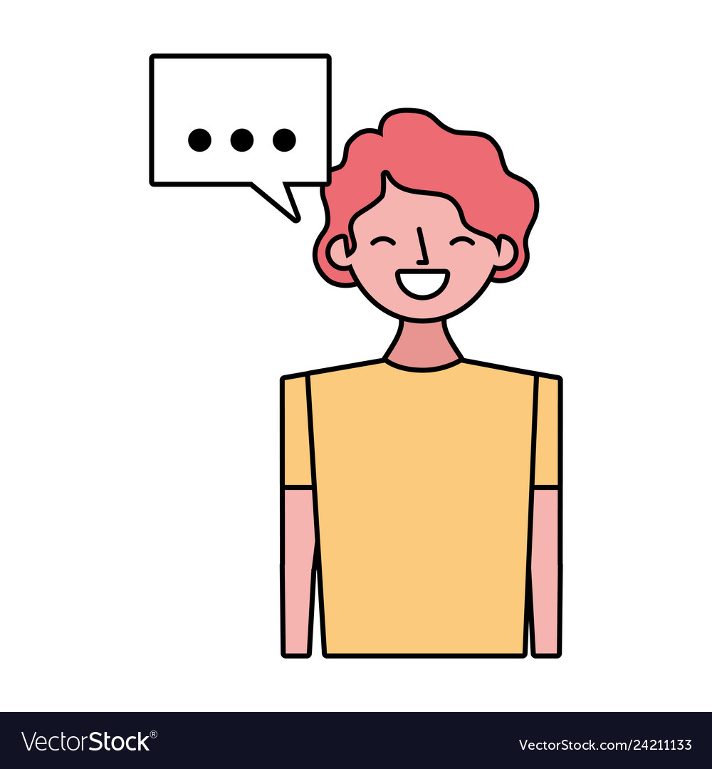 Man speech bubble Royalty Free Vector Image - VectorStock