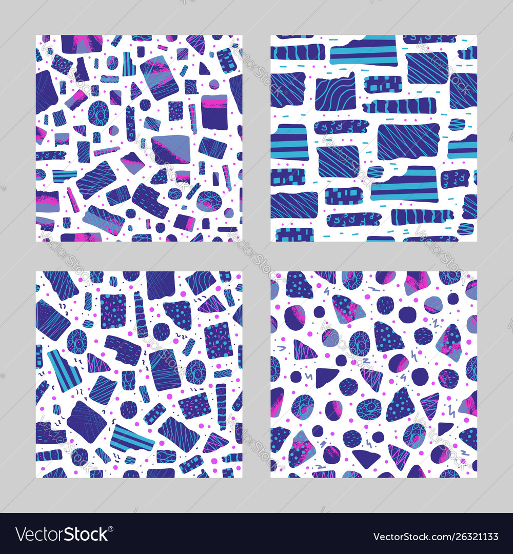 Set random design elements collection Royalty Free Vector