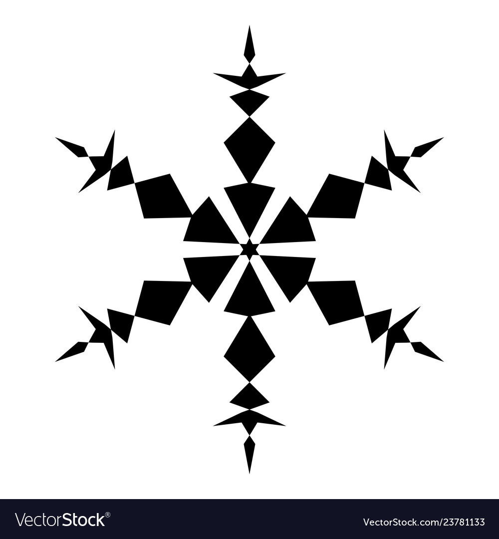 Simple isolated snowflake Royalty Free Vector Image