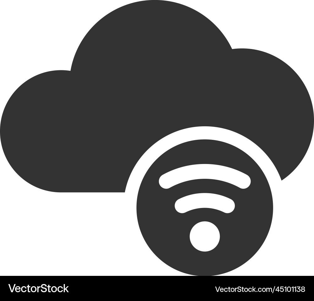 Cloud wifi icon Royalty Free Vector Image - VectorStock