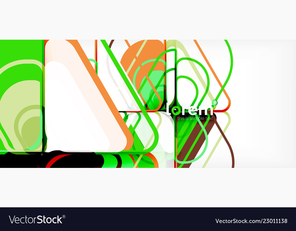 Colorful trendy geometric shapes background Vector Image