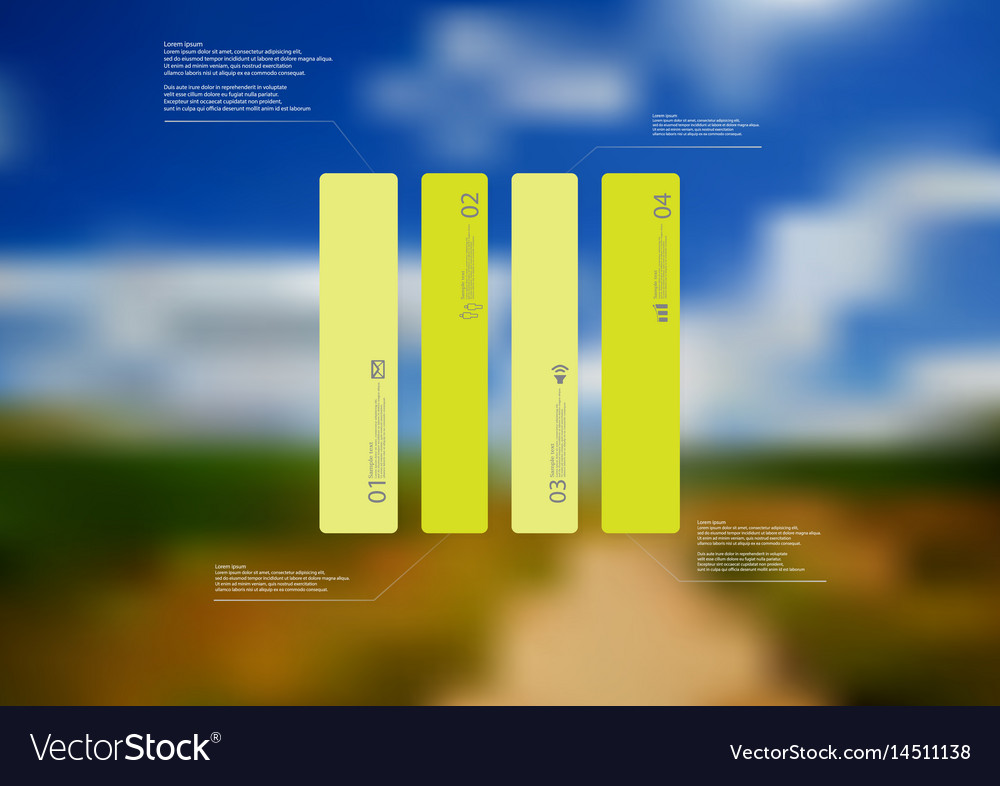 Infographic template with rectangle vertically Vector Image