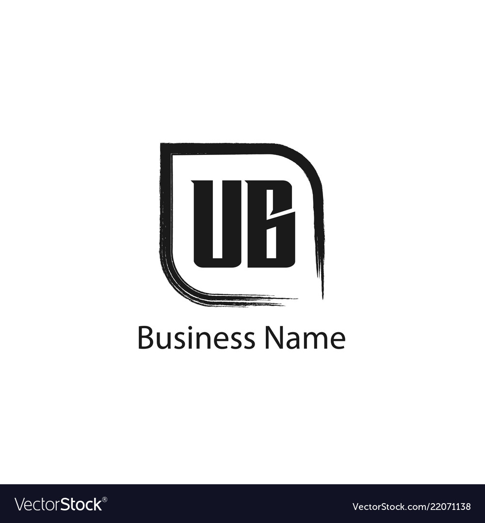 Initial letter ub logo template design Royalty Free Vector