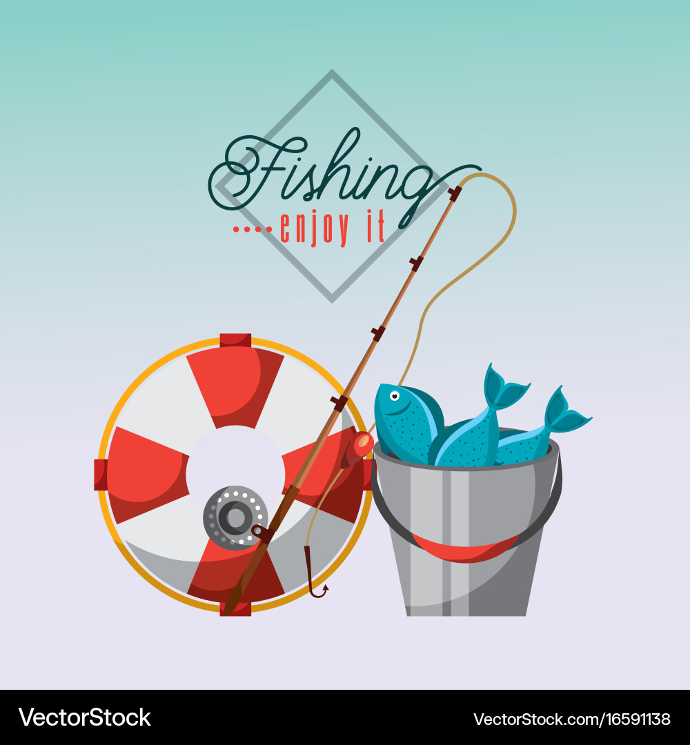 Necessary fishing objects Royalty Free Vector Image