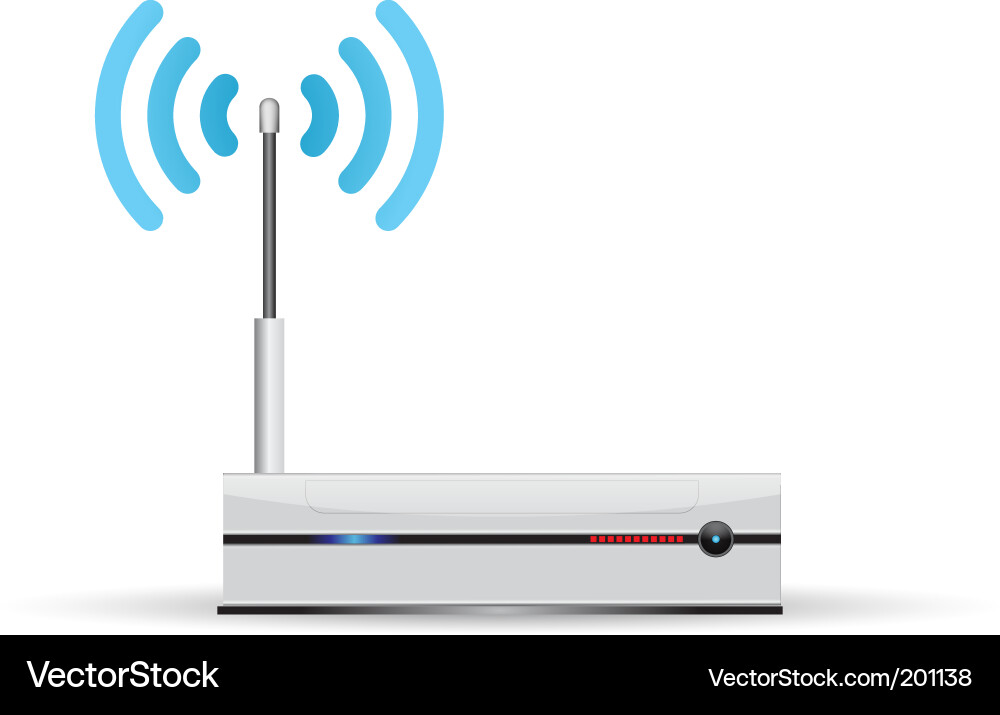 Router wireless Royalty Free Vector Image - VectorStock