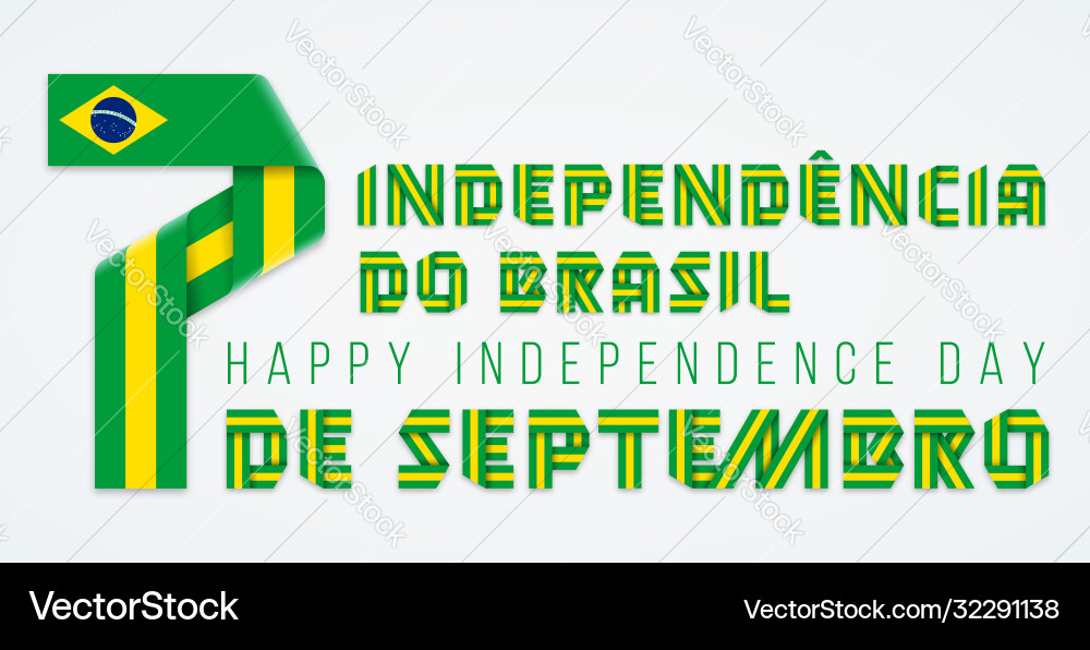 September 7 brazil independence day Royalty Free Vector
