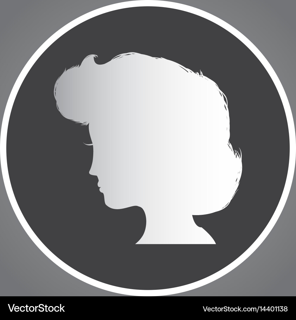 Woman head silhouette Royalty Free Vector Image