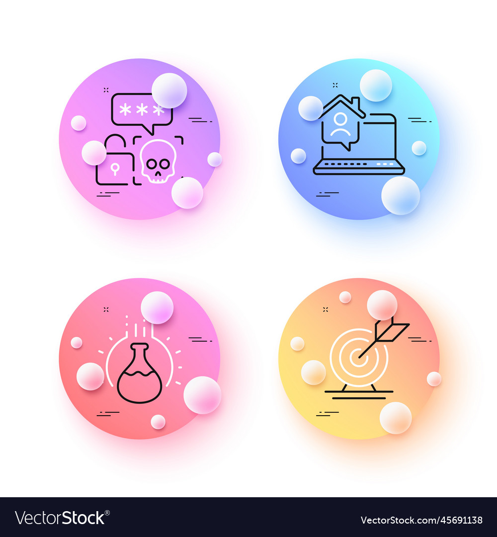 Work home chemistry experiment and target goal Vector Image