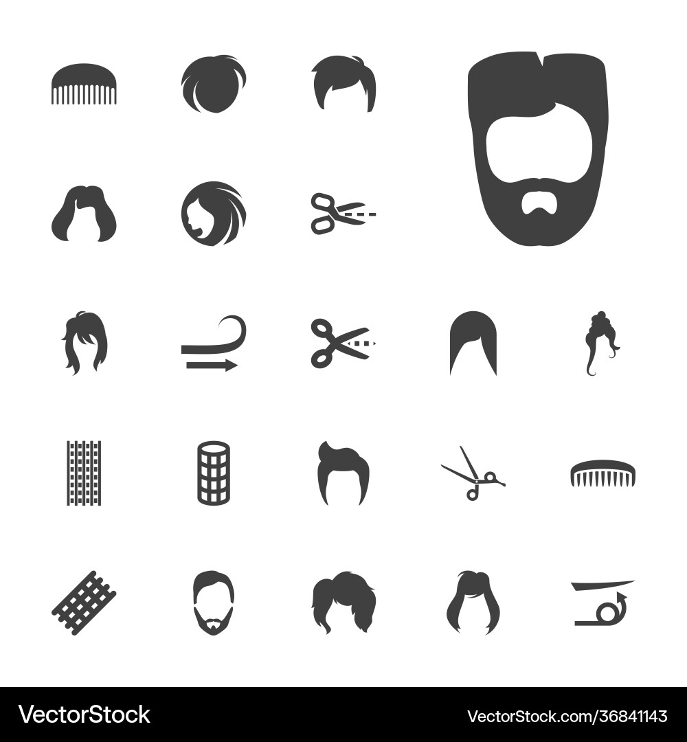 22 haircut icons Royalty Free Vector Image - VectorStock